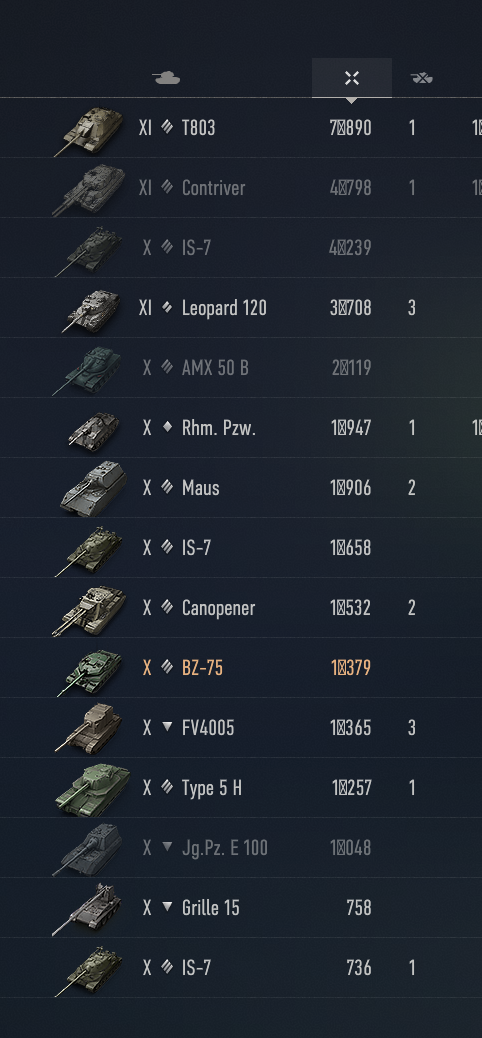 white box between values in garage and battle report - Issues & bug ...